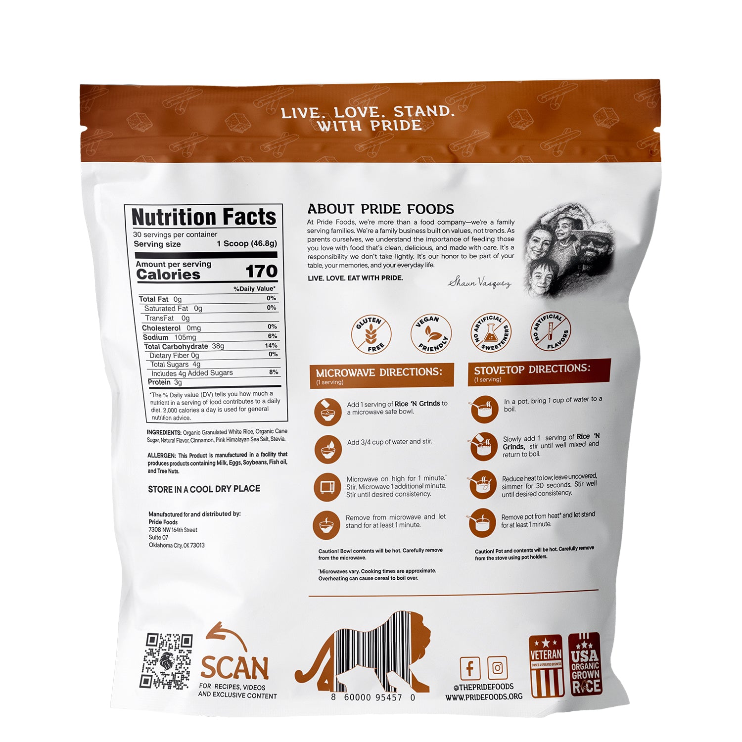 Rice 'N Grinds - Natural Hot Rice Cereal – Pride Foods USA