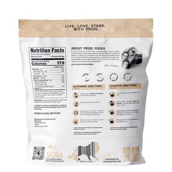 Rice 'N Grinds - Natural Hot Rice Cereal – Pride Foods USA