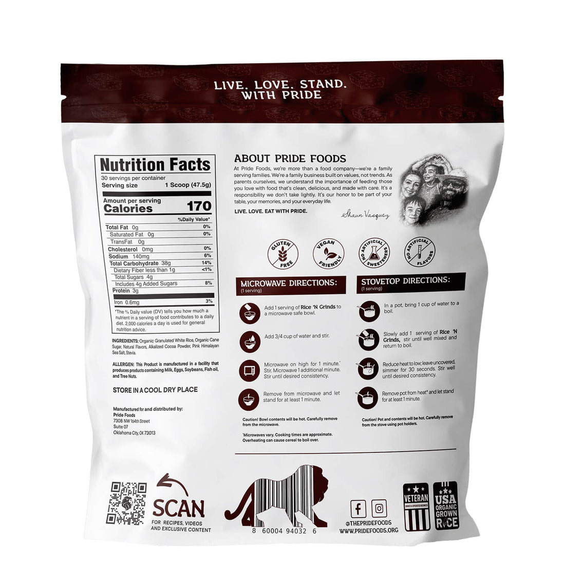 Rice 'N Grinds - Natural Hot Rice Cereal – Pride Foods USA