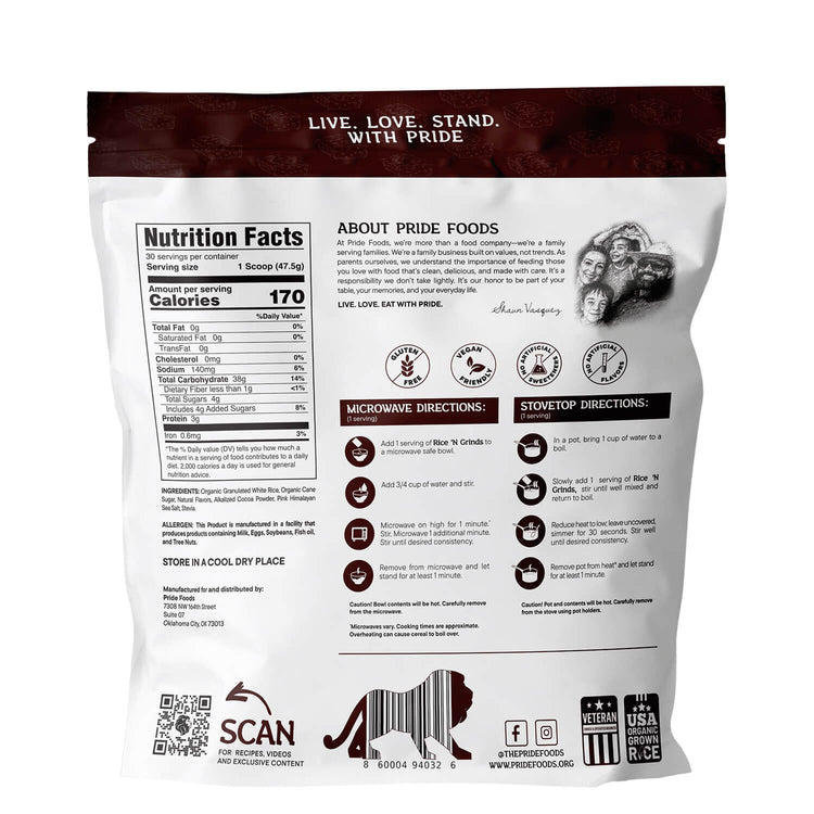 Rice 'N Grinds - Natural Hot Rice Cereal – Pride Foods USA